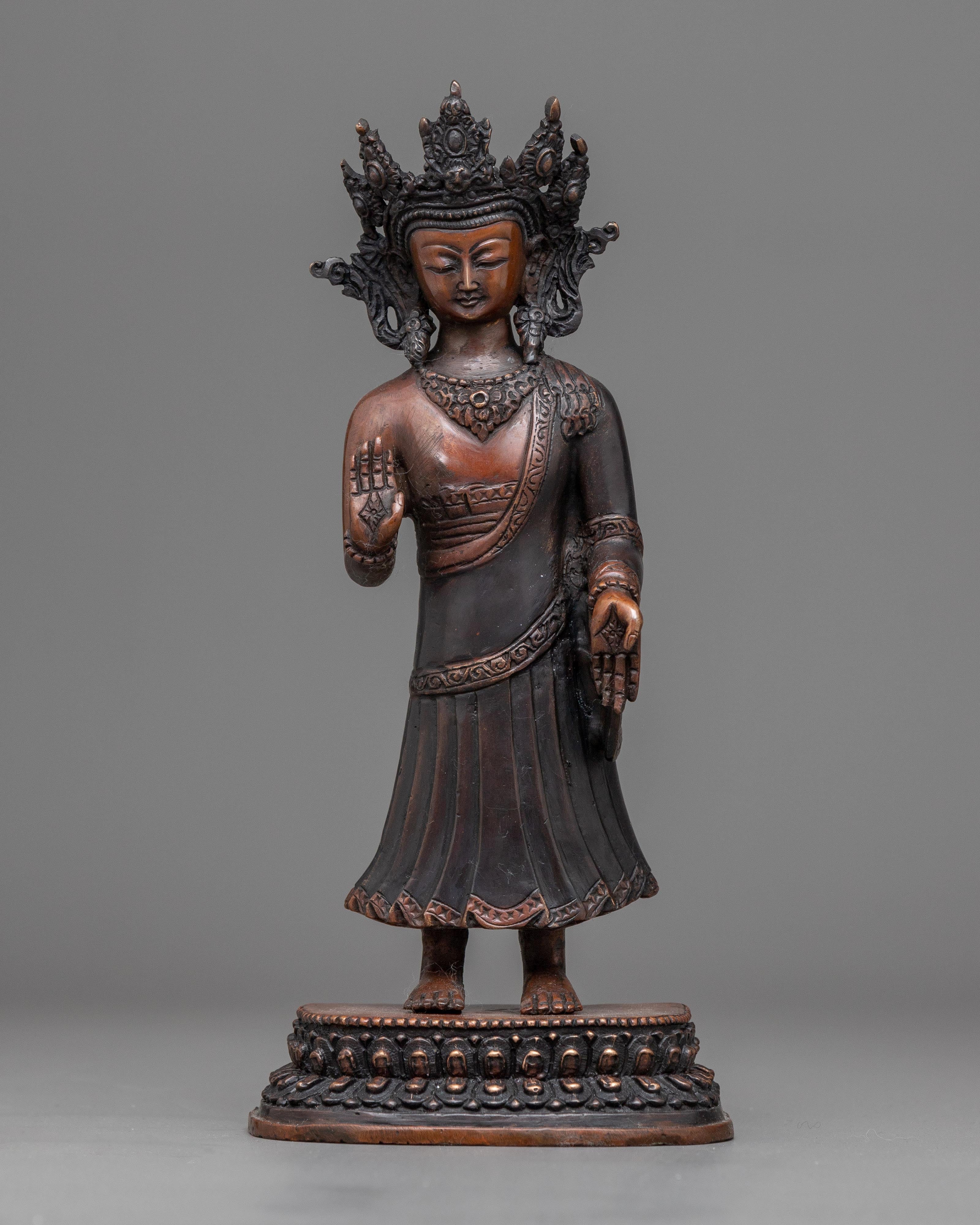 Dipankara Lamp Bearer Statue | The Illuminating Lamp Bearer Buddha