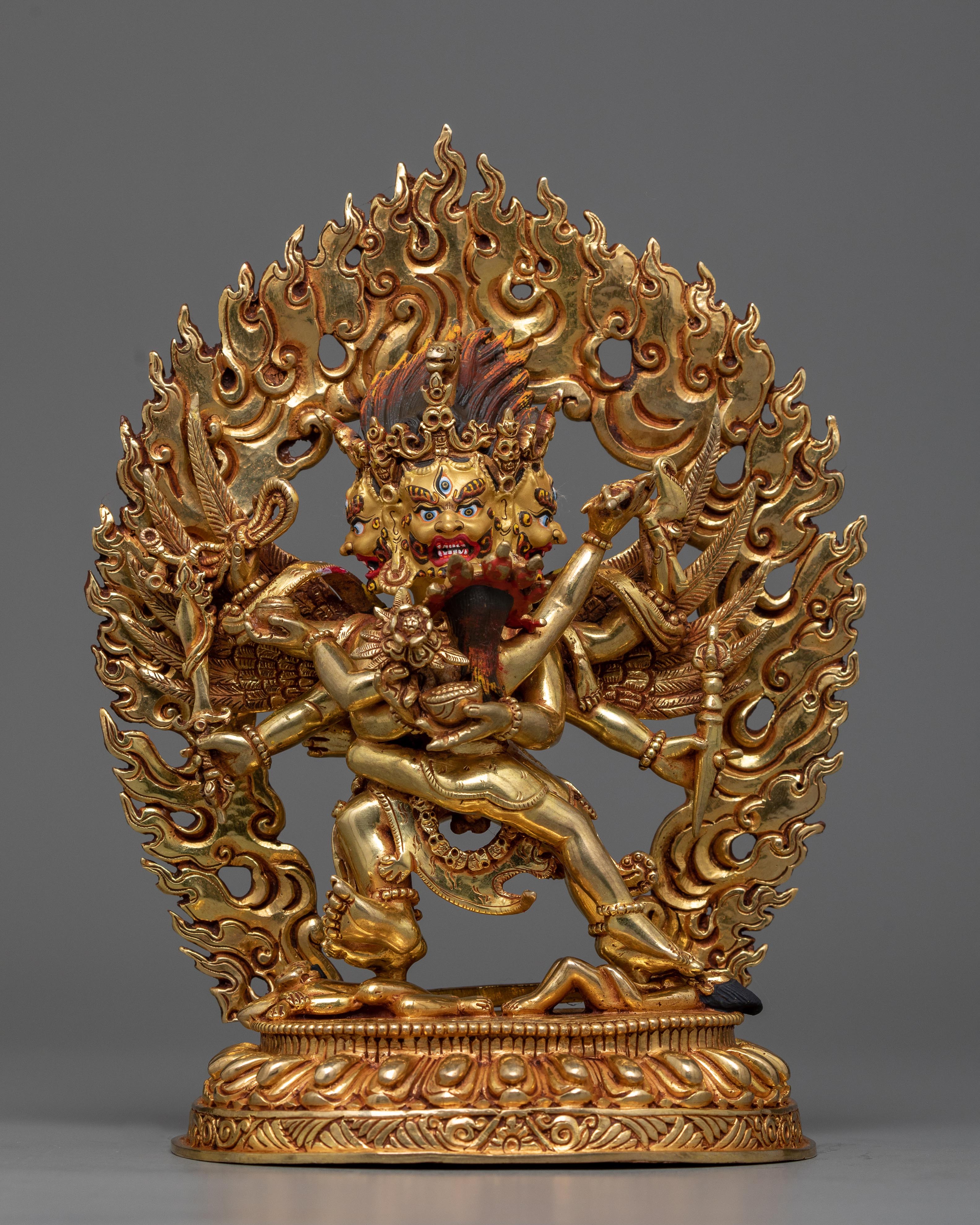 Hayagriva Statue in Triple-Layered 24K Gold | A Powerful Protector in